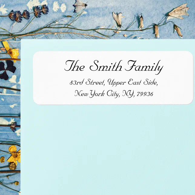 Create Personalized Elegant Return Address Label | Zazzle