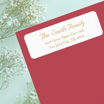 Create Personalized Elegant Return Address Label | Zazzle