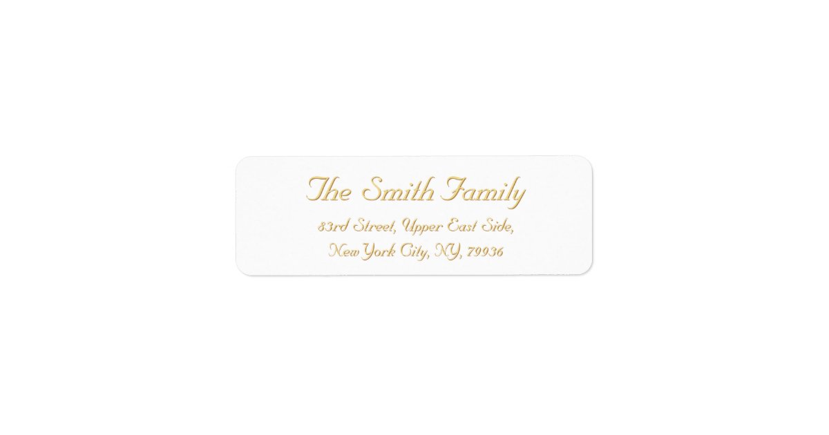 Create Personalized Elegant Return Address Label | Zazzle