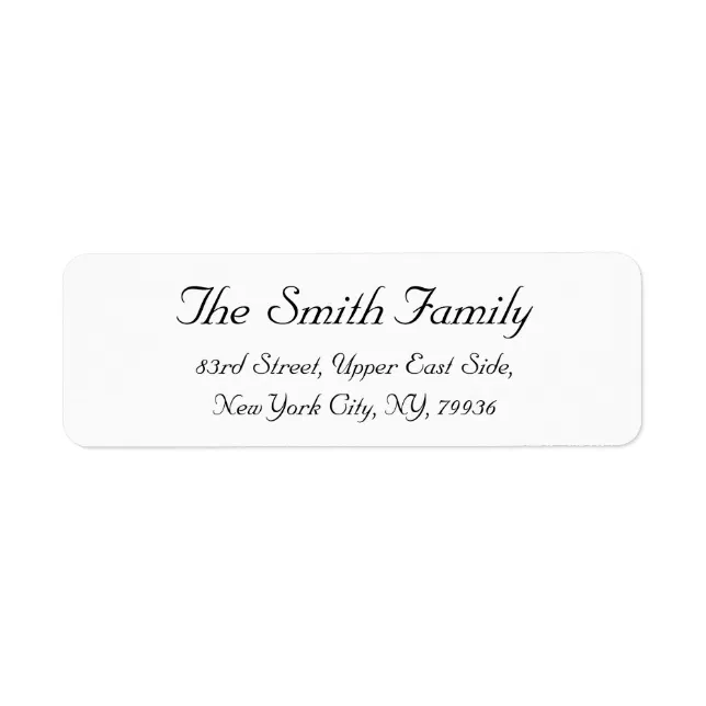 Create Personalized Elegant Return Address Label | Zazzle