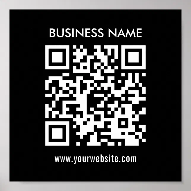 Create QR code instantly | Modern simple design Poster | Zazzle