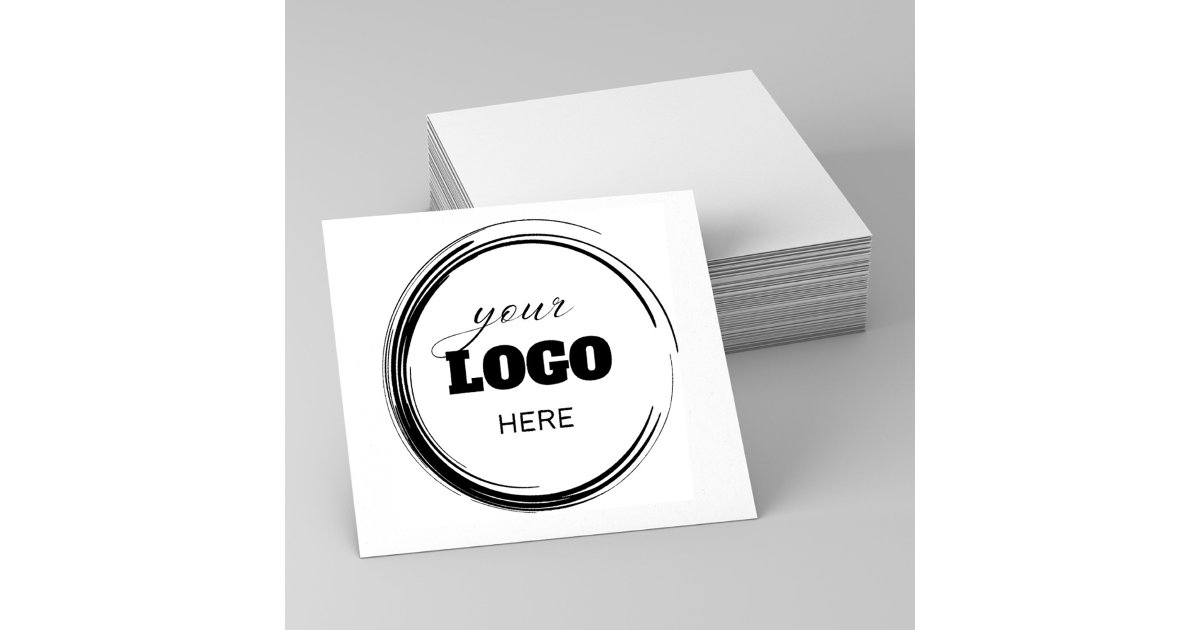 Create Round Modern Custom Logo Company Business Rubber Stamp | Zazzle