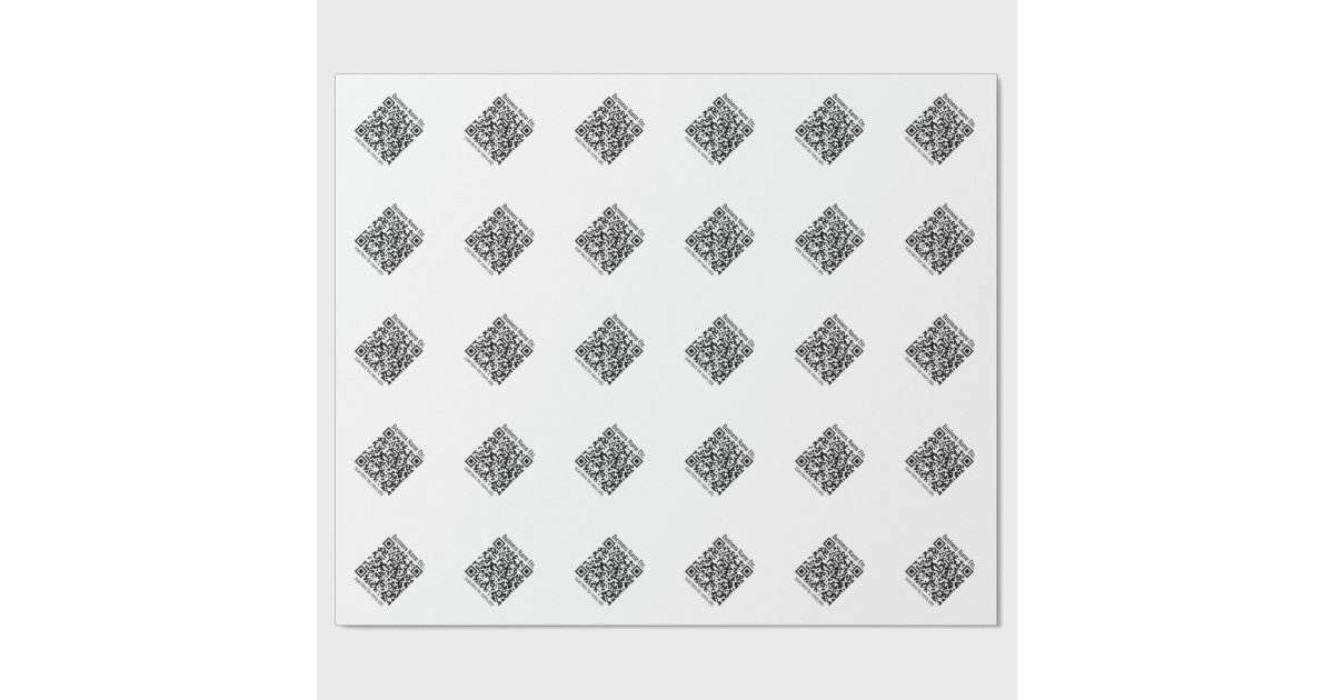 Create Tiled QR Code Wrapping Paper | Zazzle