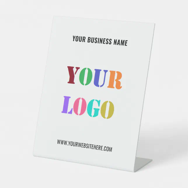 Create Your Branded Business Pedestal Sign Example | Zazzle
