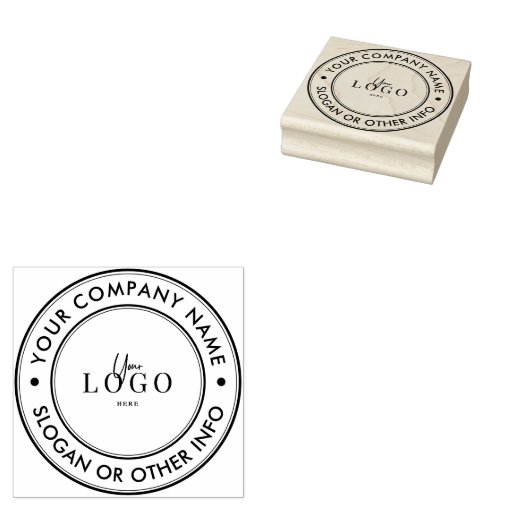Create Your Business Logo Custom Rubber Stamp .... | Zazzle