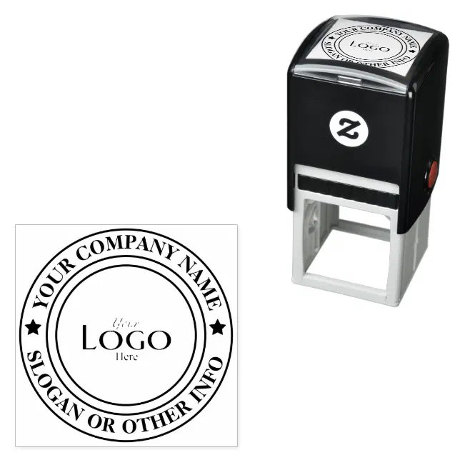 Create Your Business Logo Custom Self-inking Stamp | Zazzle