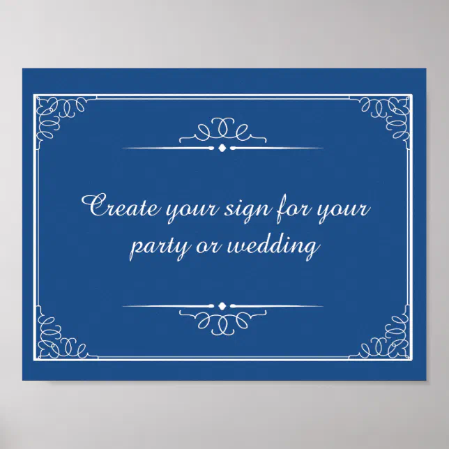create your coloured wedding sign or party sign | Zazzle