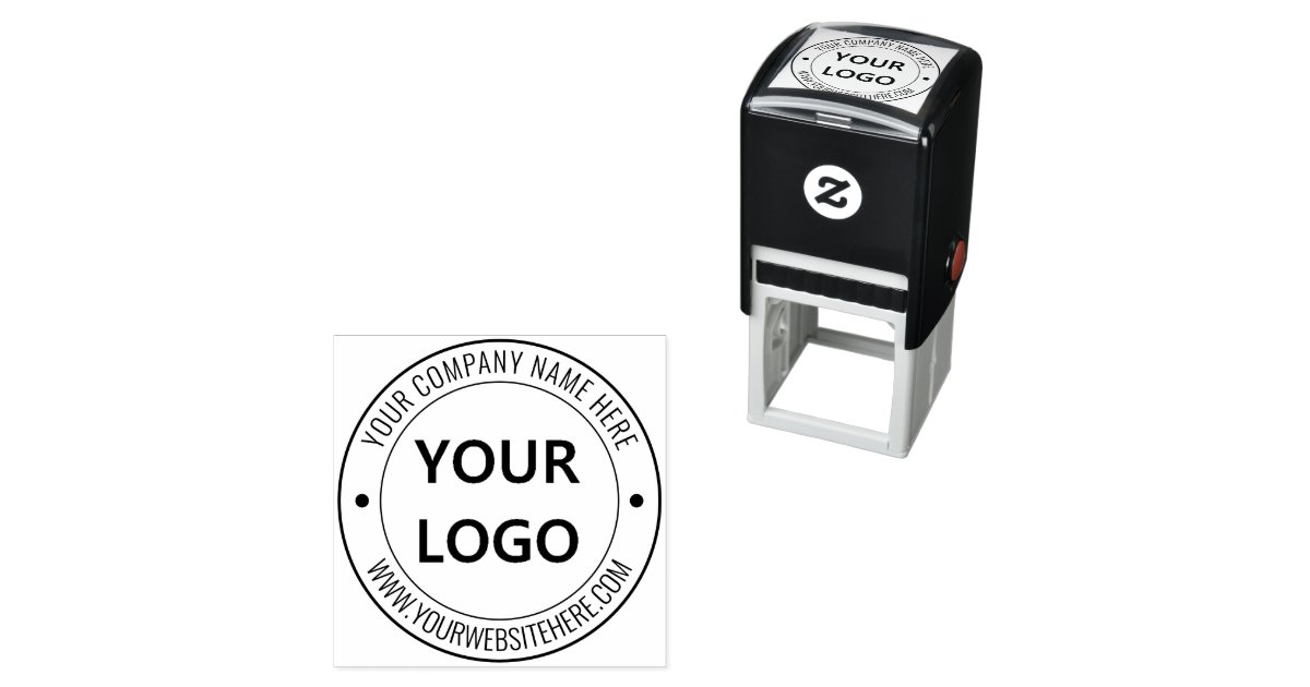 Create Your Company Branded Round Stamp Template | Zazzle
