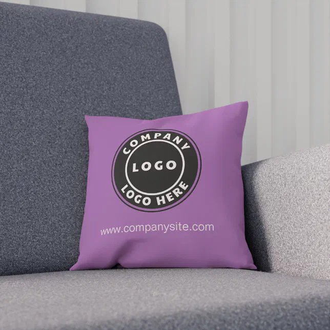 Create Your Company Logo Business Brand Throw Pillow | Zazzle