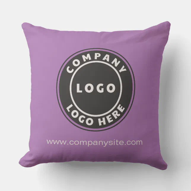 Create Your Company Logo Business Showroom Throw Pillow | Zazzle