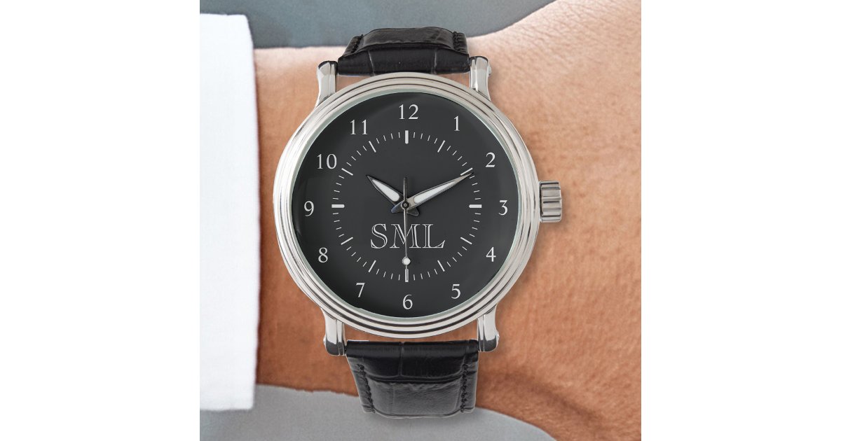 Create Your Custom Personalized Monogram Watch | Zazzle