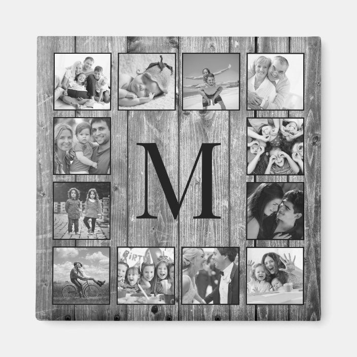 Create Your Custom Photo Collage Rustic Farmhouse Magnet | Zazzle.com
