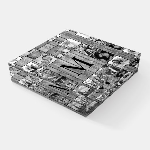 Create Your Custom Photo Collage Rustic Farmhouse Paperweight | Zazzle