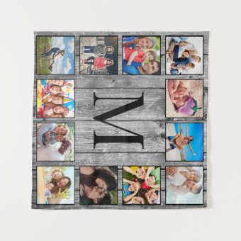 Create Your Custom Photo Collage Rustic Farmhouse Tapestry | Zazzle