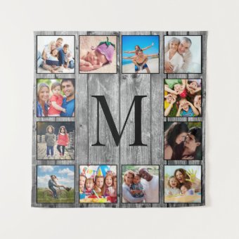 Create Your Custom Photo Collage Rustic Farmhouse Tapestry | Zazzle