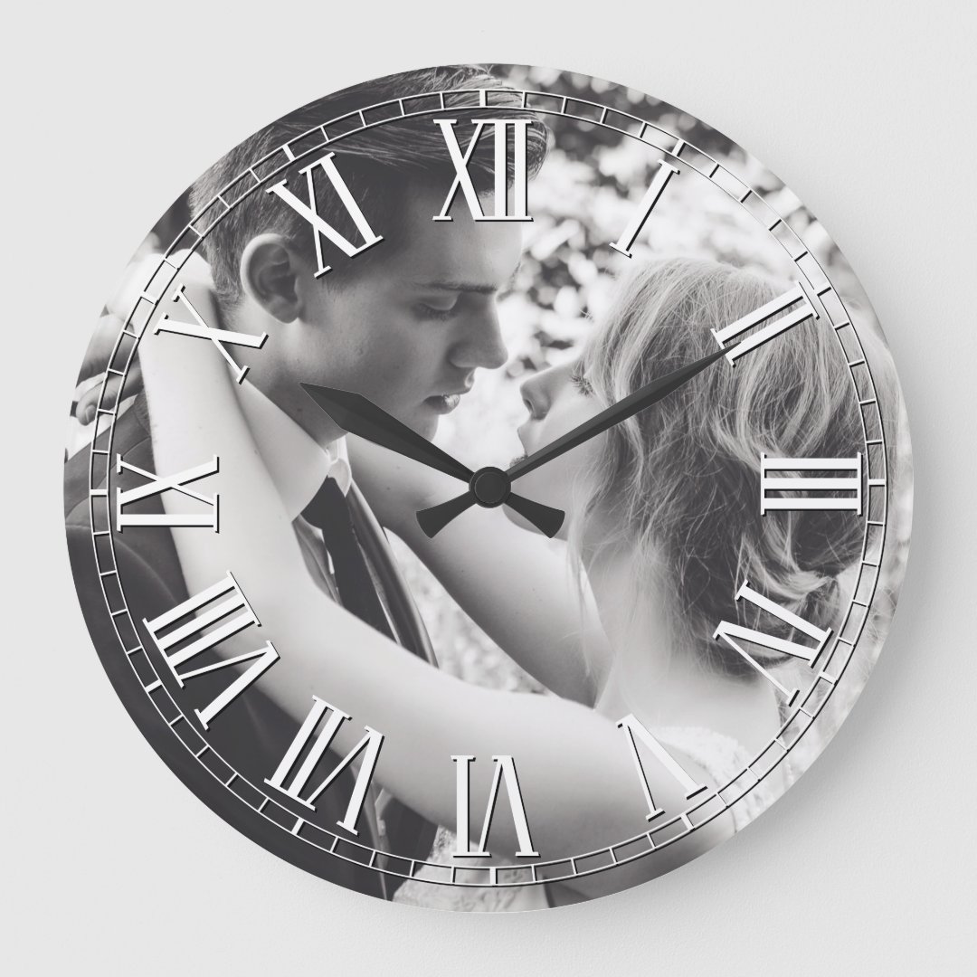 Create Your Custom Photo Personalized Large Clock | Zazzle