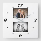 Create your Elegant Simple Photo Collage Square Wall Clock | Zazzle