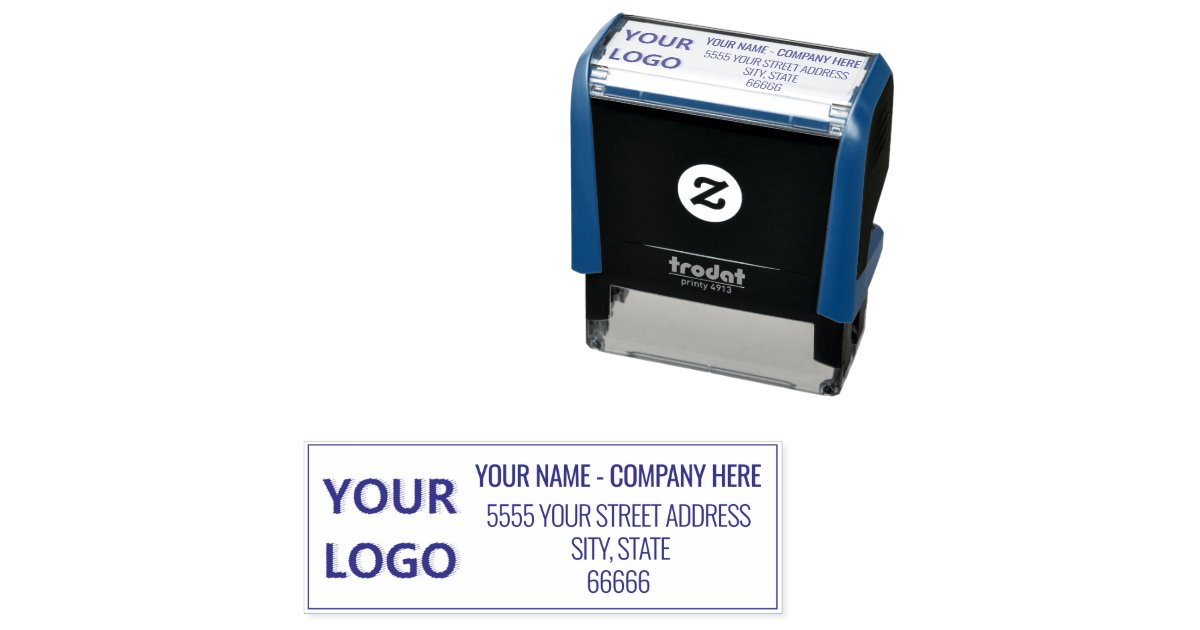 Create Your Logo or Photo Address Stamp Template | Zazzle