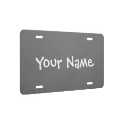 Create Your Name Grey License Plate | Zazzle