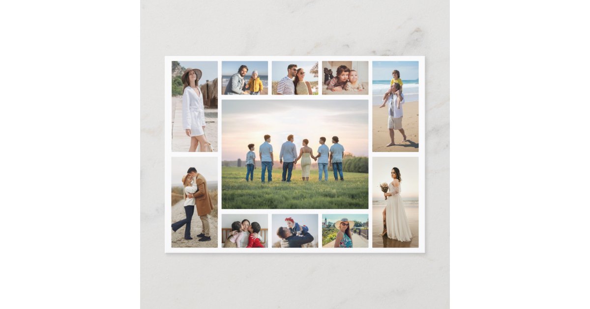 Create Your Own 11 Photo Collage Postcard | Zazzle