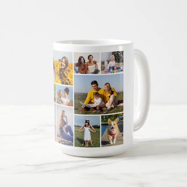 Create Your Own 12 Photo Collage Coffee Mug | Zazzle