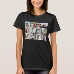 Create Your Own 12 Photo Collage T-Shirt | Zazzle