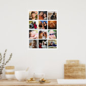 Create Your Own 12 Square Photo Collage Poster | Zazzle