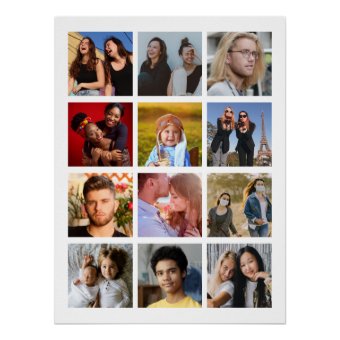 Create Your Own 12 Square Photo Poster | Zazzle