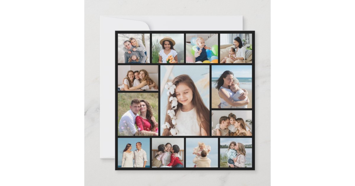 Create Your Own 13 Photo Collage Card | Zazzle
