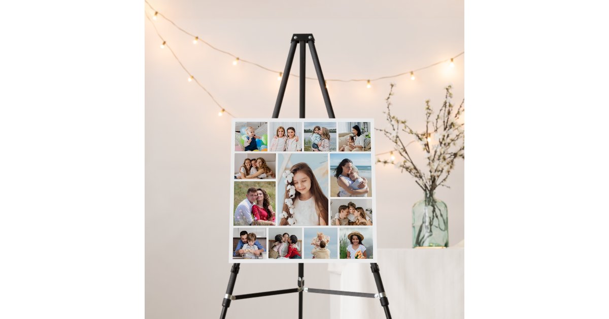 Create Your Own 13 Photo Collage Foam Board | Zazzle