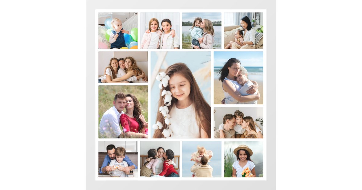 Create Your Own 13 Photo Collage Window Cling | Zazzle