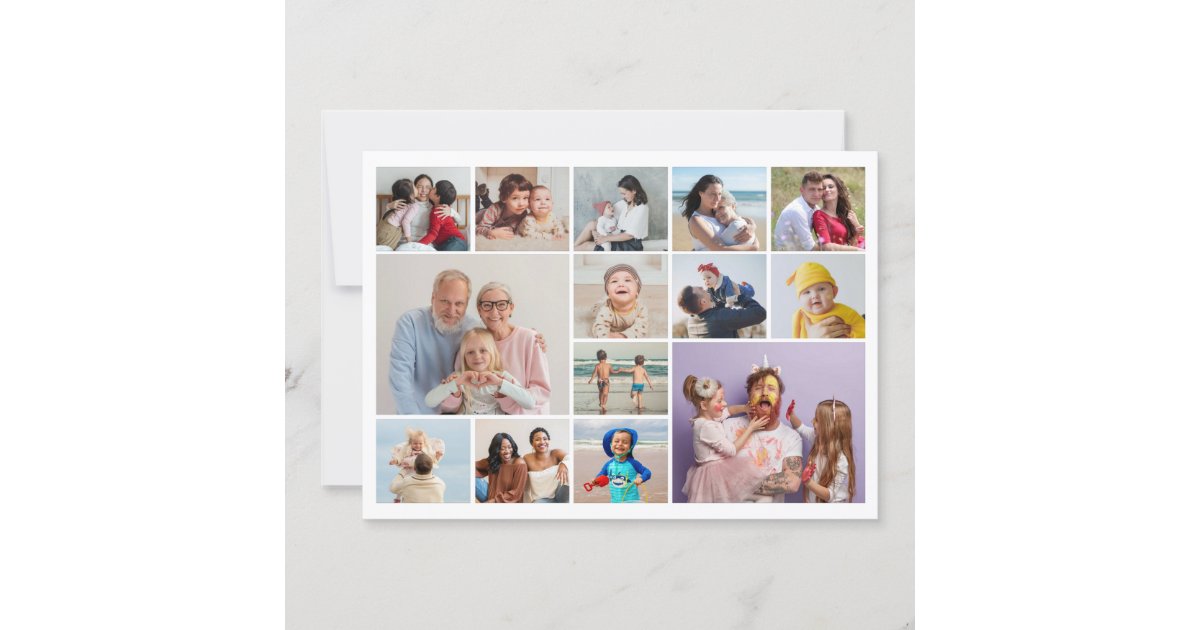 Create Your Own 14 Photo Collage Card | Zazzle
