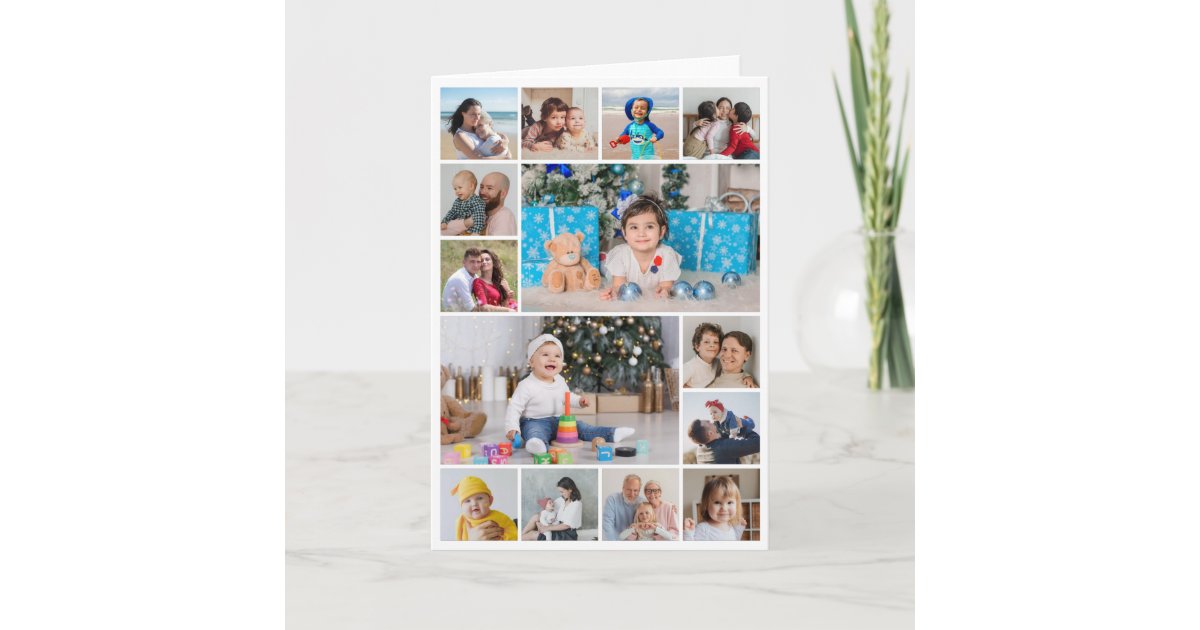 Create Your Own 14 Photo Collage Card | Zazzle
