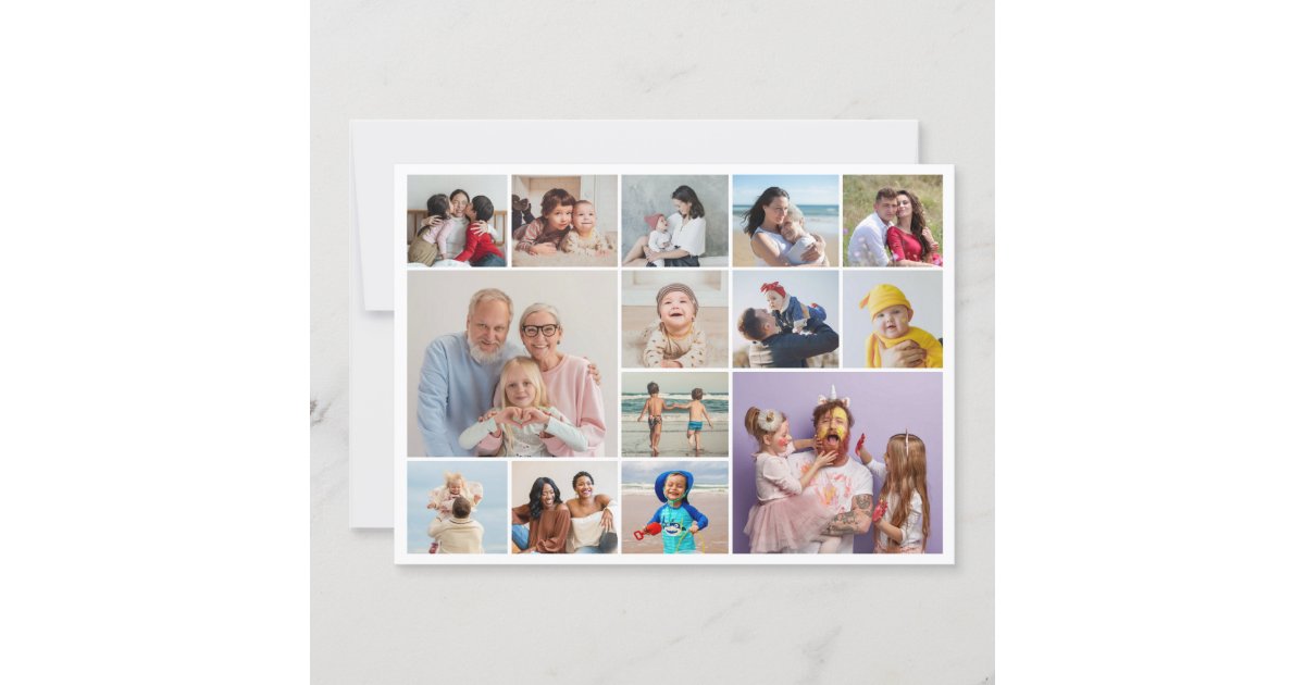 Create Your Own 14 Photo Collage Card | Zazzle