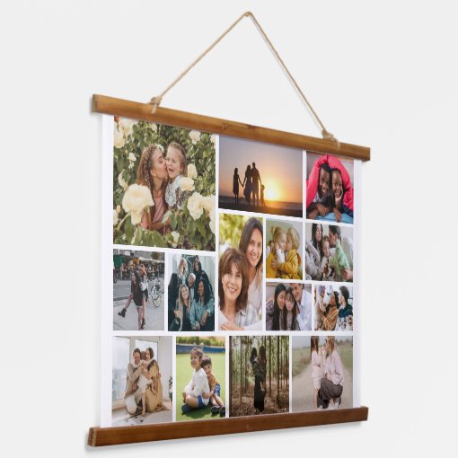 Create Your Own 14 Photo Collage Photo Block Hanging Tapestry | Zazzle