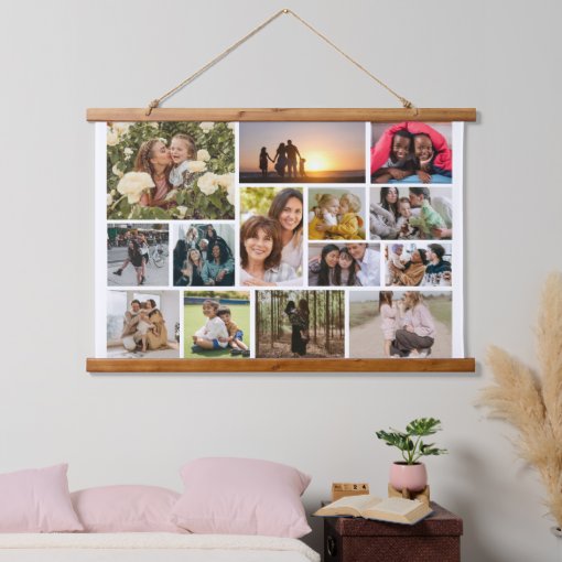 Create Your Own 14 Photo Collage Photo Block Hanging Tapestry | Zazzle
