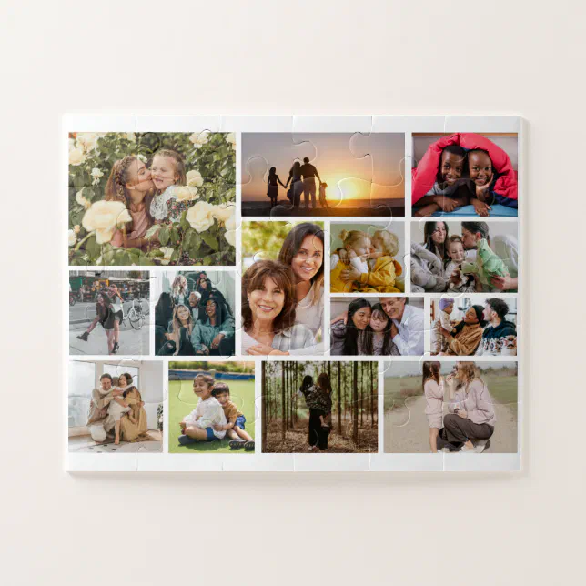 Create Your Own 14 Photo Collage Photo Block Jigsaw Puzzle | Zazzle
