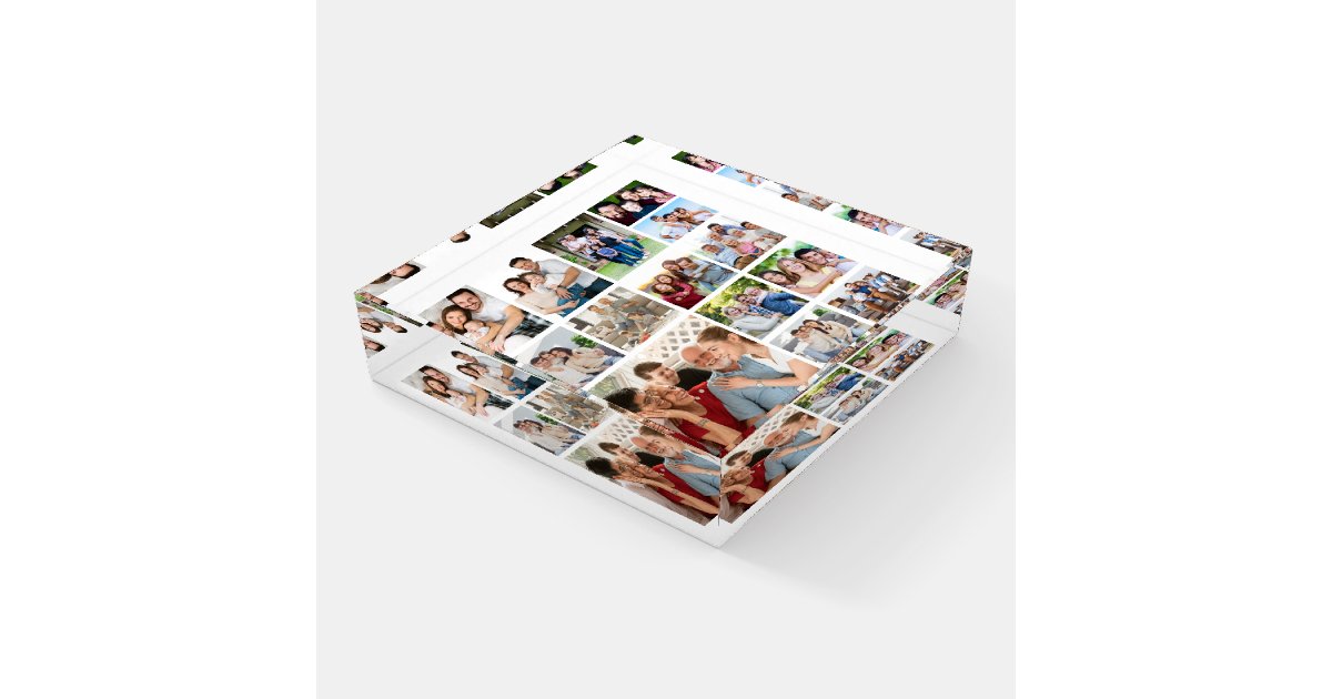 Create Your Own 14 Photo Collage Poster Paperweight | Zazzle