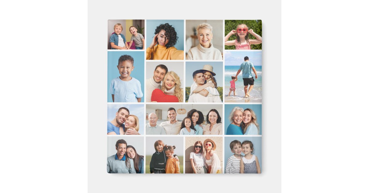 Create Your Own 15 Photo Collage Magnet | Zazzle