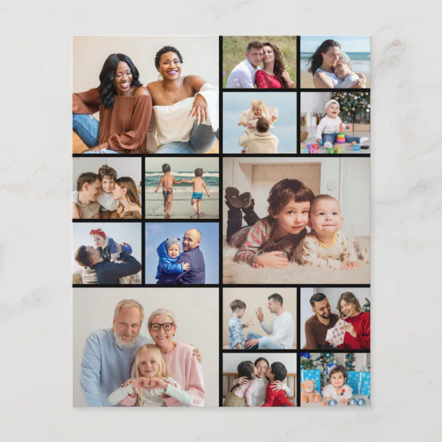 Create Your Own 15 Photo Collage Paper Sheet/Flyer | Zazzle