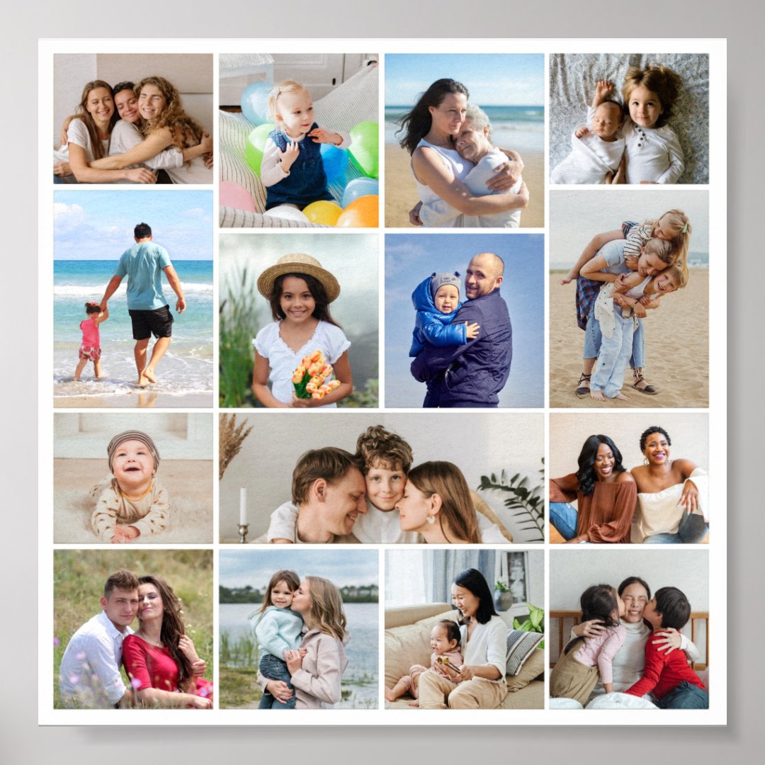 Create Your Own 15 Photo Collage Poster | Zazzle
