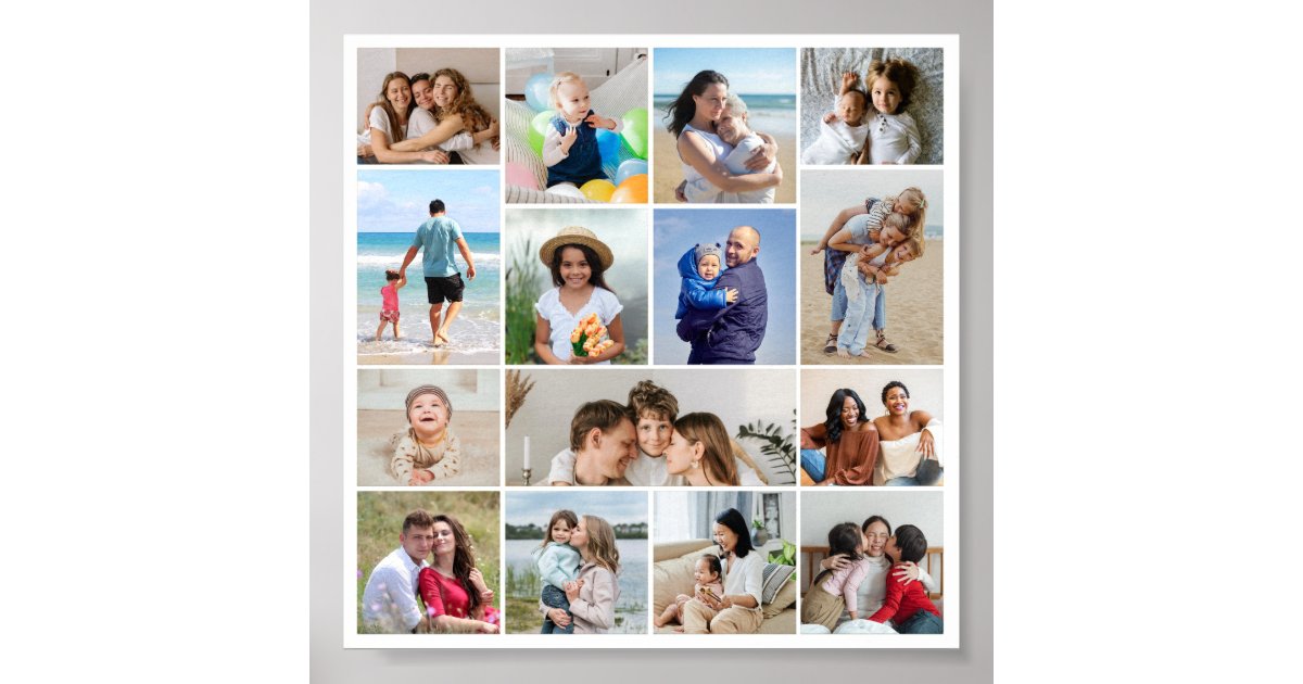 Create Your Own 15 Photo Collage Poster | Zazzle