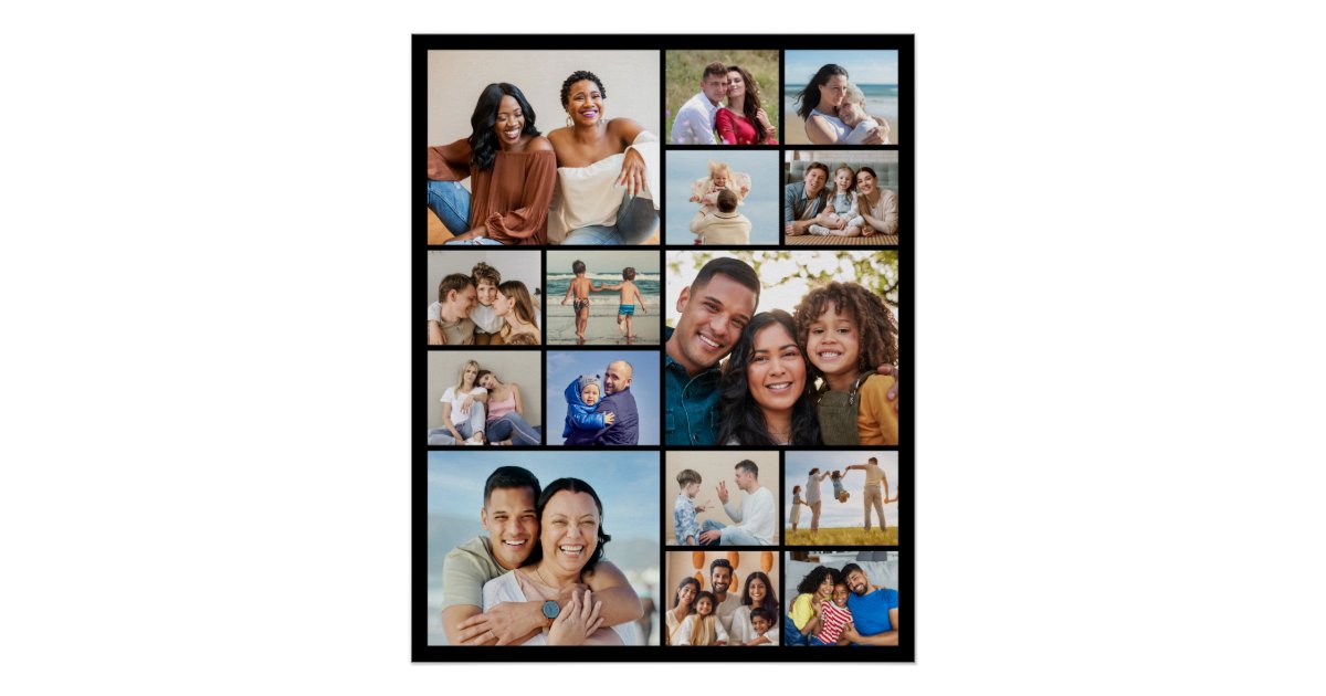 Create Your Own 15 Photo Collage Poster | Zazzle