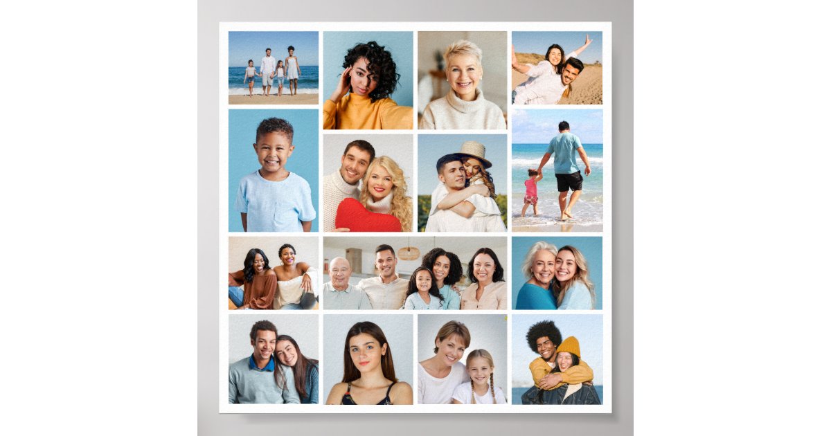 Create Your Own 15 Photo Collage Poster | Zazzle