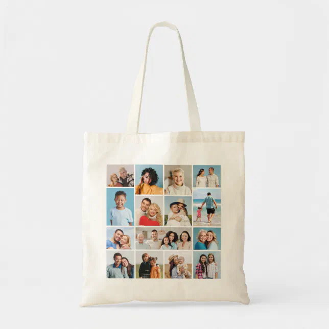 Create Your Own 15 Photo Collage Tote Bag | Zazzle