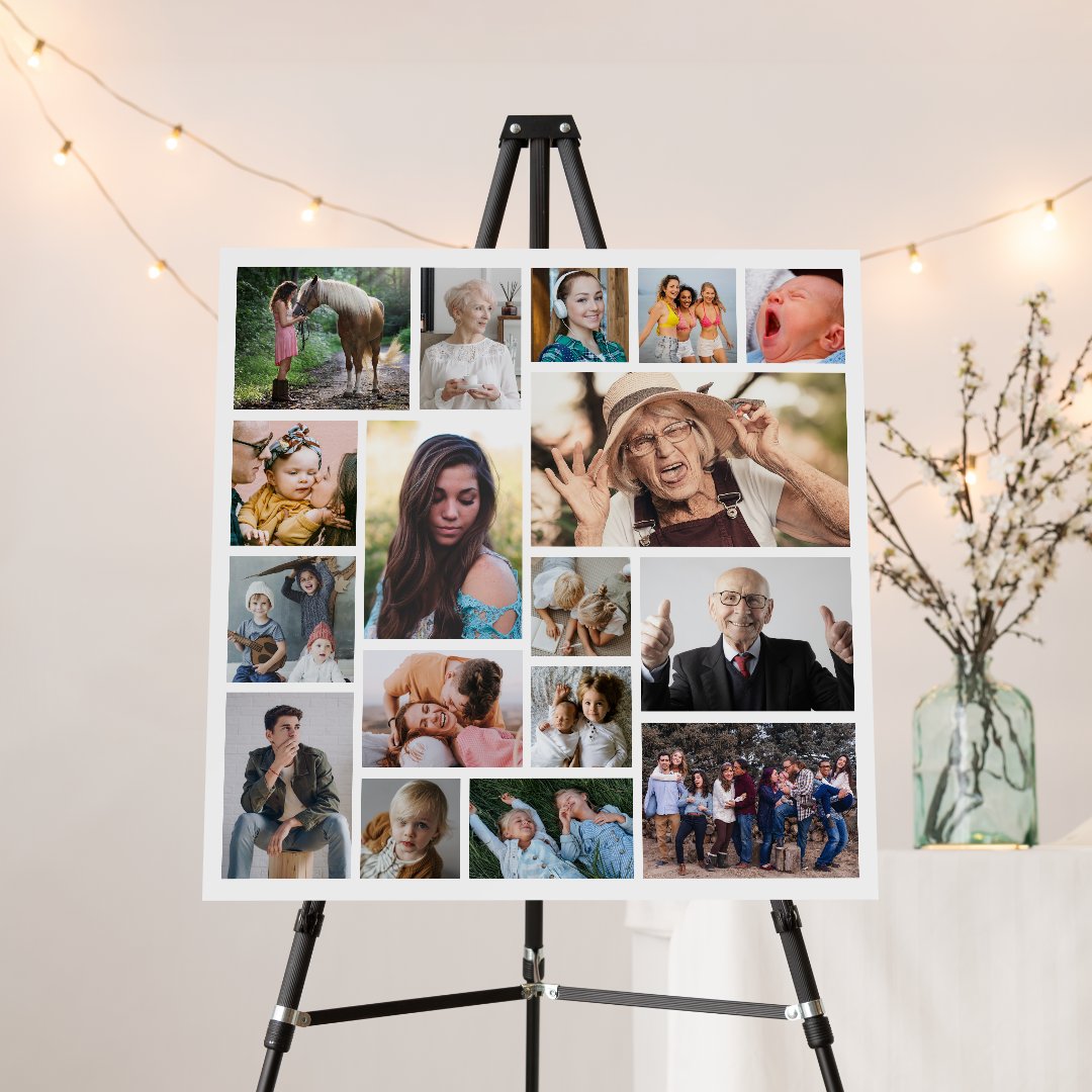 Create Your Own 17 Photo Collage Foam Board | Zazzle