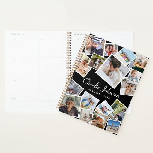 Create Your Own 17 Photo Collage Personalized Year Planner | Zazzle