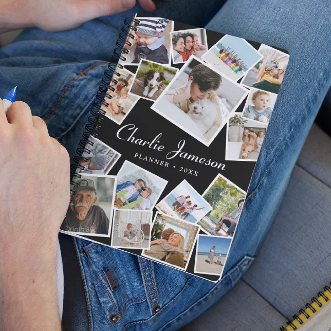 Create Your Own 17 Photo Collage Personalized Year Planner | Zazzle