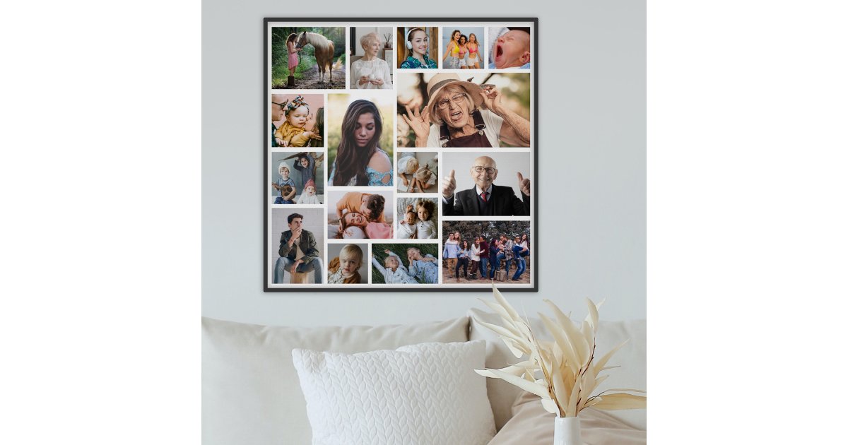 Create Your Own 17 Photo Collage Poster | Zazzle