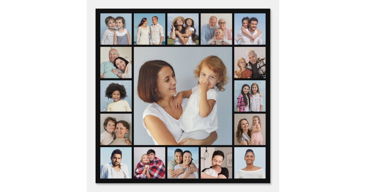 Create Your Own 17 Photo Collage Sign | Zazzle